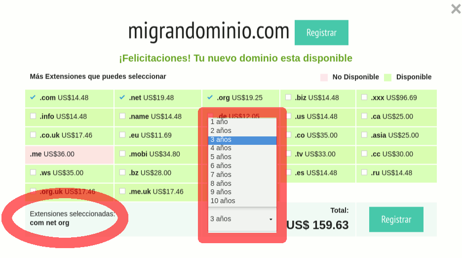 Registro de Dominios - Comprar Dominios - Infranetworking